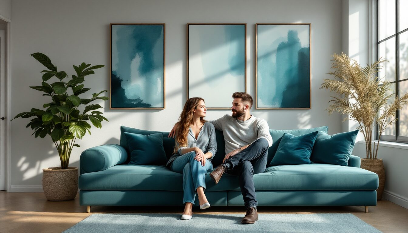Bleu sarcelle, la couleur tendance pour votre décoration intérieure
